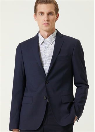 Pal Zileri Erkek Lacivert Kelebek Yaka Ceket 44 IT