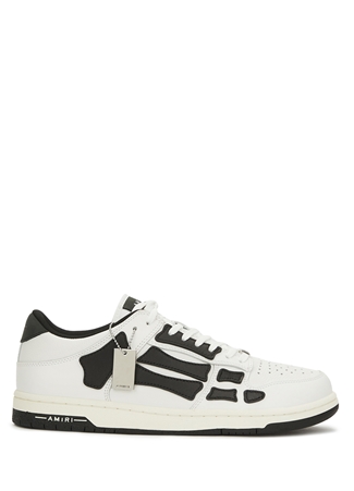 Amiri Erkek Beyaz Siyah Logolu Deri Sneaker 4 EU Amiri Erkek Beyaz Siyah Logolu Deri Sneaker 4 EU