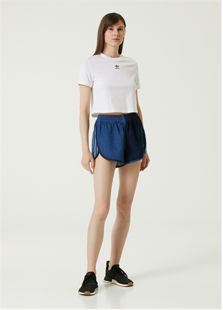 adidas Kadın Lacivert Logolu Denim Şort Mavi 36 EU adidas Kadın Lacivert Logolu Denim Şort Mavi 36 EU