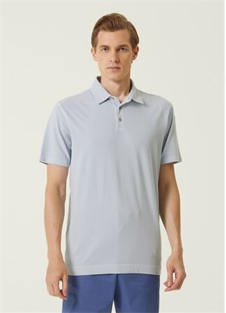 Z Zegna Erkek Mavi Polo Yaka T-shirt L EU