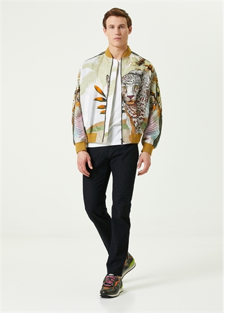 Etro Erkek Slim Fit Lacivert Desenli Jean Pantolon 3 US Etro Erkek Slim Fit Lacivert Desenli Jean Pantolon 3 US