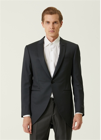 Pal Zileri Erkek Koyu Gri Kırlangıç Yaka Yün Ceket 48 IT Pal Zileri Erkek Koyu Gri Kırlangıç Yaka Yün Ceket 48 IT