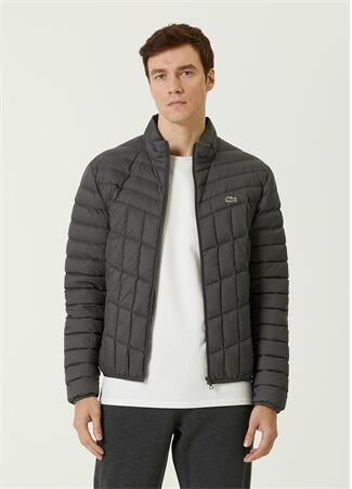 Lacoste Erkek Gri Kapüşonlu Puff Mont L EU