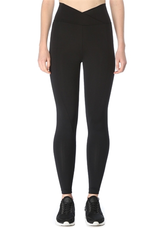 Ayma Active Kadın Siyah Yüksek Bel V Kesim Tayt M EU