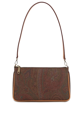 Etro Kadın Kahverengi Etnik Desenli Omuz Çantası Kırmızı EU