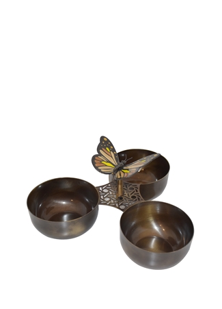 Unique By Av Kelebek Figürlü 3lü Çerezlik Çok Renkli Unique By Av Kelebek Figürlü 3lü Çerezlik Çok Renkli