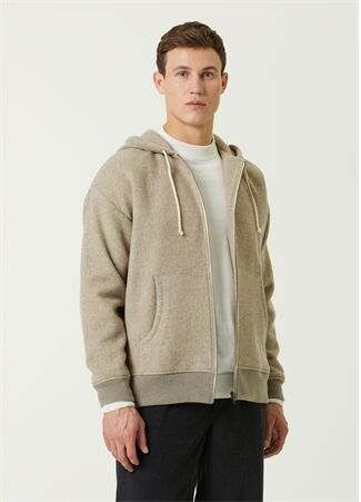 American Vintage Erkek Abbeville Bej Kapüşonlu Ceket S EU