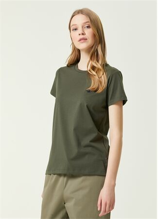 Beymen Club Kadın Haki Bisiklet Yaka Dökümlü T-shirt S EU