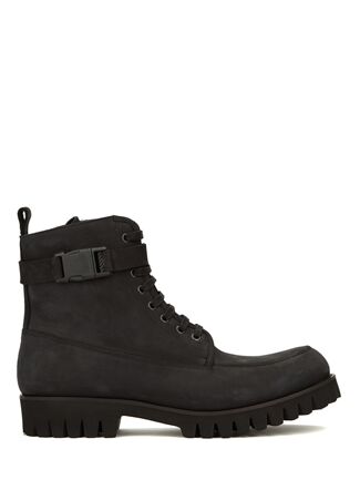 Academia Erkek Siyah Bilekten Toka Detaylı Deri Bot 42