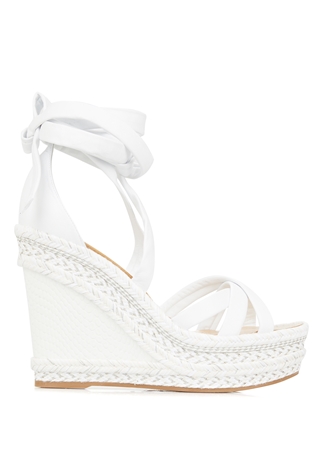 Christian Louboutin Kadın Lagoadonna Beyaz Deri Espadril 35 EU Christian Louboutin Kadın Lagoadonna Beyaz Deri Espadril 35 EU
