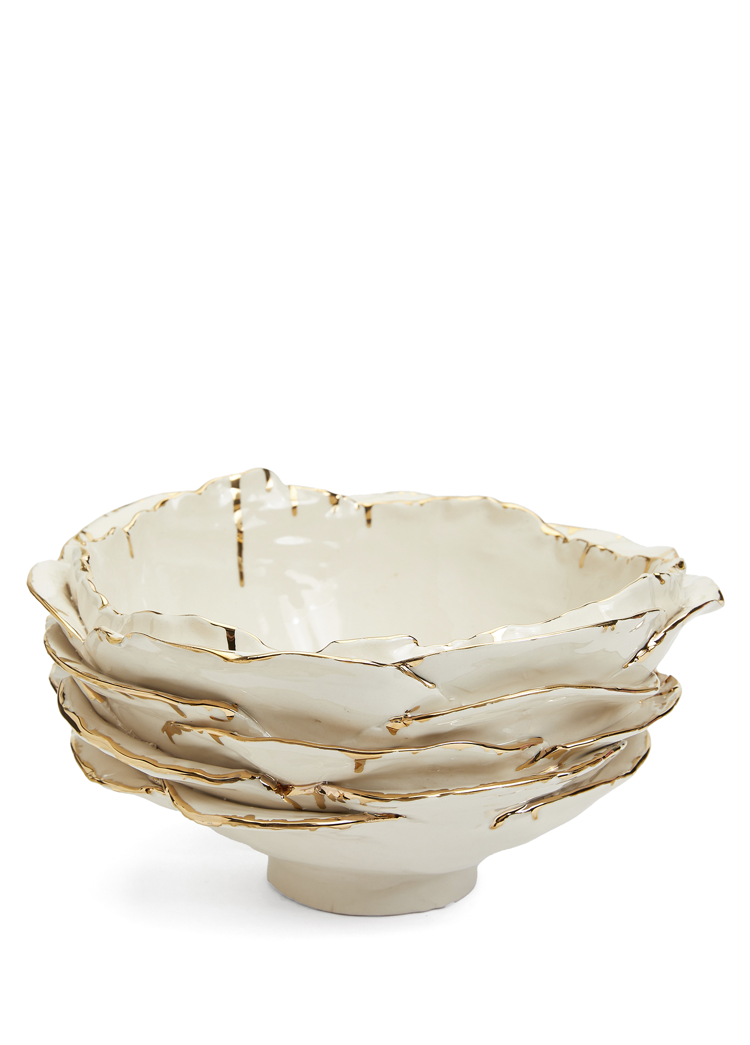 Slob - Petal Cream Ceramic Bowl - Cream