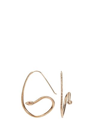 Urart Kadın Serpentine Yakut Taşlı Altın Rengi Küpe EU