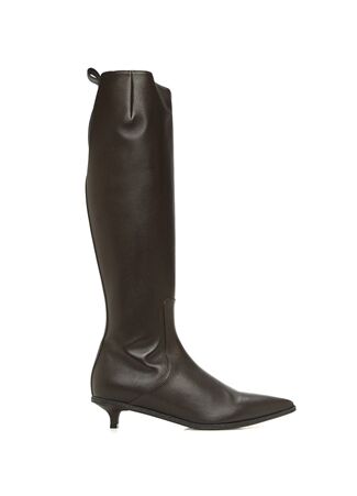 Brunello Cucinelli Kadın Kahverengi Deri Çizme 36 EU