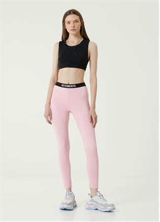 VETEMENTS Kadın Pembe Logo Bantlı Tayt S EU VETEMENTS Kadın Pembe Logo Bantlı Tayt S EU