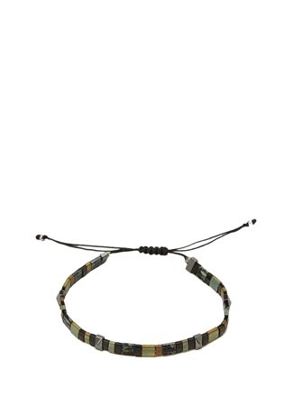 Network Erkek Siyah Kahverengi Taşlı Bileklik Eu