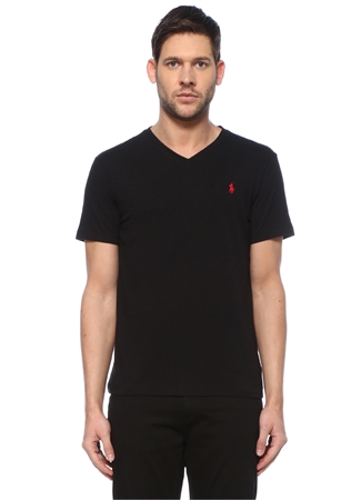 Polo Ralph Lauren Erkek Siyah V Yaka T-shirt S EU