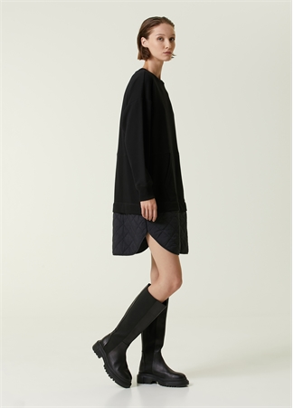 Beymen Collection Kadın Siyah Garni Detaylı Mini Sweatshirt Elbise M Beymen Collection Kadın Siyah Garni Detaylı Mini Sweatshirt Elbise M
