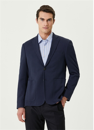 Palzileri Lab Erkek Lord Lacivert Mikro Desenli Ceket 50 IT