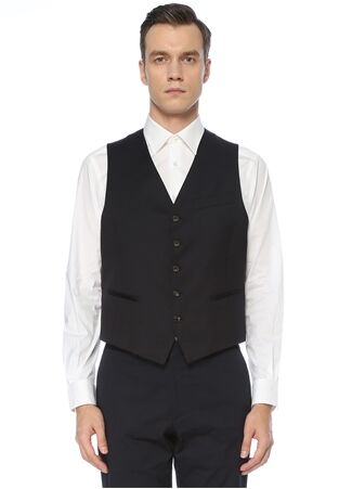 Pal Zileri Erkek Lacivert V Yaka Yün Yelek 50 IT