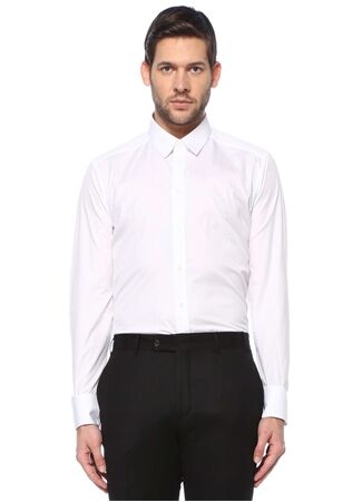 Dolce&Gabbana Erkek Beyaz İngiliz Yaka Gömlek 42 IT