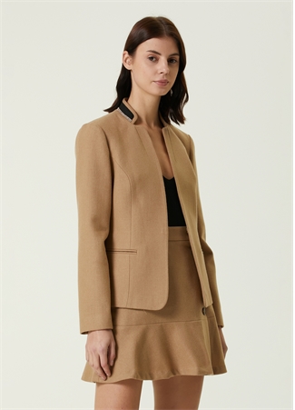 Network Kadın Slim Fit Camel Garnili Ceket Kahverengi 40 EU Network Kadın Slim Fit Camel Garnili Ceket Kahverengi 40 EU