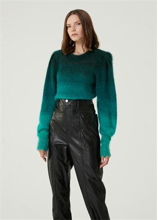 Etoile Isabel Marant Kadın Yeşil Degrade Kazak 38 FR