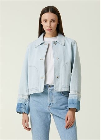 Loewe Kadın Mavi İngiliz Yaka Ceket 38 IT