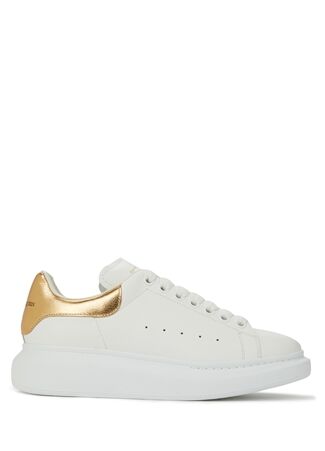 Alexander McQueen Kadın Oversized Beyaz Gold Sneaker 35 EU Alexander McQueen Kadın Oversized Beyaz Gold Sneaker 35 EU