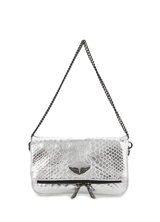 Zadig&Voltaire Kadın Silver Logo Detaylı Deri Çanta Gri EU Zadig&Voltaire Kadın Silver Logo Detaylı Deri Çanta Gri EU