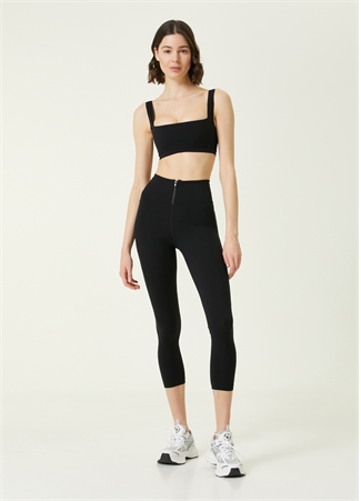 Anais & Margaux Kadın Siyah Yüksek Bel Fermuarlı Toparlayıcı Tayt Xs Eu