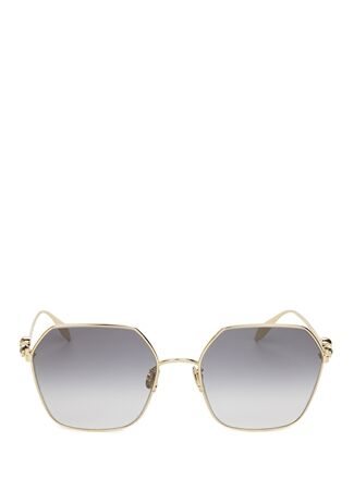Alexander McQueen Kadın Kare Formlu Güneş Gözlüğü Gri EU