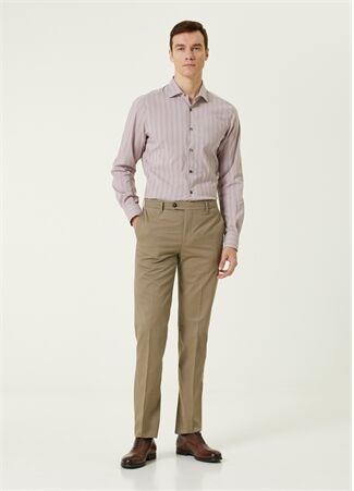 Pal Zileri Erkek Bej Boru Paça Pantolon 48 IT