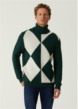 Kiton Erkek Yeşil Kaşmir Kazak L EU