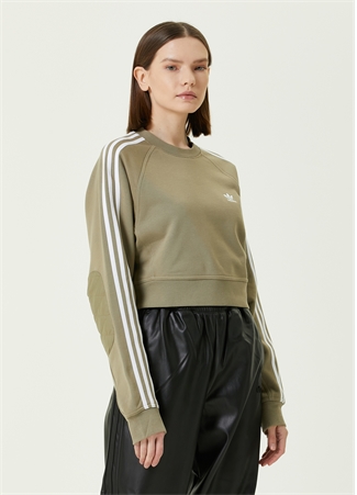adidas Kadın Adicolor Classics Quilted Yeşil Kısa Sweatshirt 42 EU adidas Kadın Adicolor Classics Quilted Yeşil Kısa Sweatshirt 42 EU