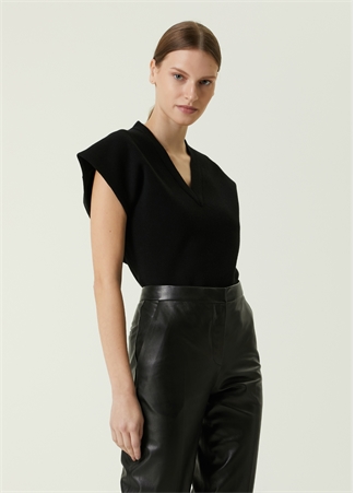 The Row Kadın Siyah V Yaka Kısa Kol Kaşmir Triko XS EU The Row Kadın Siyah V Yaka Kısa Kol Kaşmir Triko XS EU