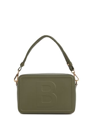 Beymen Kadın Bea Haki Logolu Deri Omuz Çantası EU Beymen Kadın Bea Haki Logolu Deri Omuz Çantası EU