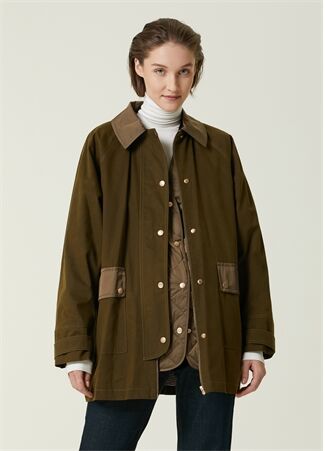 Beymen Collection Kadın Haki İç Mont Detaylı Kaban 36 Beymen Collection Kadın Haki İç Mont Detaylı Kaban 36