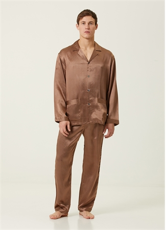 Zimmerli Erkek Gold Desenli İpek Pijama Seti Altın Rengi M EU Zimmerli Erkek Gold Desenli İpek Pijama Seti Altın Rengi M EU