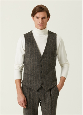 Network Erkek Slim Fit Antrasit Yelek Gri 48-6N EU Network Erkek Slim Fit Antrasit Yelek Gri 48-6N EU