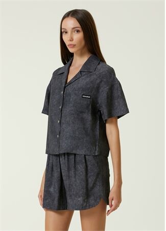 Agaleevic Kadın Antrasit Şort Takım Gri S/M EU