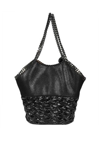 Stella McCartney Kadın Siyah Doku Detaylı Çanta EU