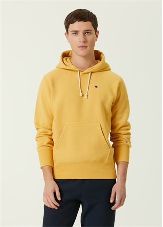 Champion Erkek Hardal Kapüşonlu Sweatshirt Sarı S EU Champion Erkek Hardal Kapüşonlu Sweatshirt Sarı S EU