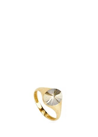 Collection Kadın Oval Formlu Altın Rengi Yüzük EU