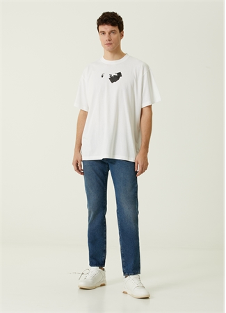 Off-White Erkek Slim Fit Mavi Jean Pantolon 30 US Off-White Erkek Slim Fit Mavi Jean Pantolon 30 US