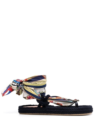 Etro Kadın Lacivert Fular Detaylı Espadril 37 EU Etro Kadın Lacivert Fular Detaylı Espadril 37 EU