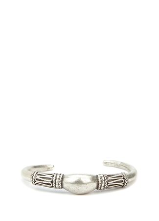 Academia Kadın Gotik Dokulu Kelepçe Bileklik Gri EU