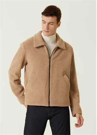 Harris Wharf London Erkek Bej Polo Yaka Yün Mont 48 IT Harris Wharf London Erkek Bej Polo Yaka Yün Mont 48 IT