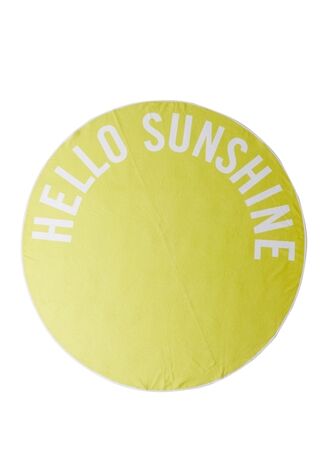 Beymen Hello Sunshine Sarı Jakarlı Plaj Havlusu
