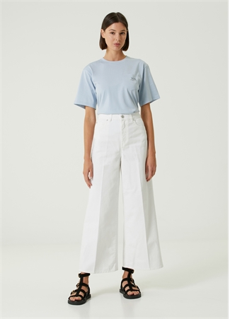 Victoria by Beckham Kadın Beyaz Wide Leg Jean Pantolon 24 US Victoria by Beckham Kadın Beyaz Wide Leg Jean Pantolon 24 US