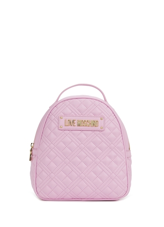 Love Moschino Kadın Pembe Kapitoneli Logolu Sırt Çantası EU Love Moschino Kadın Pembe Kapitoneli Logolu Sırt Çantası EU